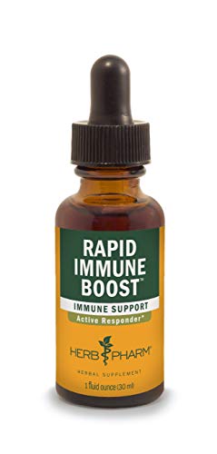 Herb Pharm Organic Rapid Immune Boost: Fast-Absorbing Tincture for Adults, Echinacea Tincture with Goldenseal, Ginger Extract & Elderberry, Immune Support Supplement & Wellness Aid, 1 Oz