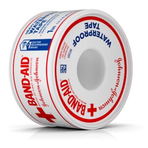 Band-Aid Brand of First Aid Products 100% Waterproof Self-Adhesive Medical Tape Roll to Secure Bandages, Durable First Aid Wound Care Bandaging Tape, 1 Inch by 10 Yards (Pack of 2)