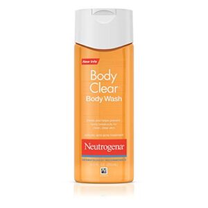 neutrogena body clear acne body wash with glycerin & salicylic acid acne medicine for acne-prone skin, non-comedogenic, 8.5 fl. oz (pack of 3)