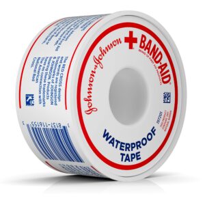 Band-Aid Brand of First Aid Products 100% Waterproof Self-Adhesive Medical Tape Roll to Secure Bandages, Durable First Aid Wound Care Bandaging Tape, 1 Inch by 10 Yards (Pack of 2)