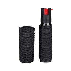 sabre cyclist pepper spray with adjustable bike strap, 45 burst, 10 foot (3 meter) range, tear away hook and loop design for quick access