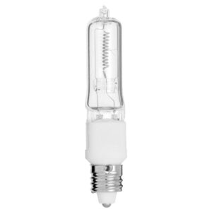 satco s3107 120v 100-watt t4 e11 base light bulb, clear