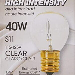 Satco S3629 Intermediate Base 40-Watt S11 Light Bulb, Clear, 1 Count (Pack of 1)