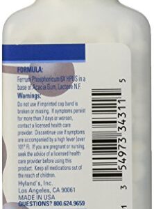 Hyland's Decongestant and Sinus Relief, Inflammation Supplement, Natural Relief of Cold and Fever Symptoms, Hyland's #4 Cell Salt Ferrum Phos 6X Tablets, 500 Count