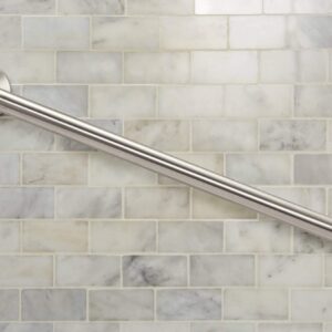 Moen Bathroom Safety 24-Inch Shower Grab Bar with a Slip-Resistant Peened Texture and Concealed Screws for Handicapped or Elderly, R8724P