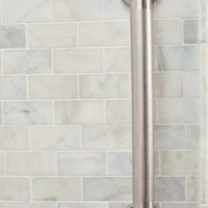 Moen Bathroom Safety 24-Inch Shower Grab Bar with a Slip-Resistant Peened Texture and Concealed Screws for Handicapped or Elderly, R8724P