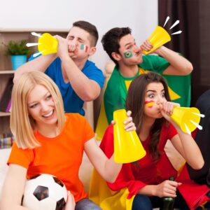 Yellow Plastic Megaphone (8.25" x 6") – 1 Pc - Eco-Friendly & Lightweight Design - Ideal For Sports Events, Parties & Cheerleading