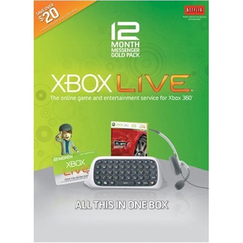 Xbox 360 Live 12 Month Messenger Gold Pack