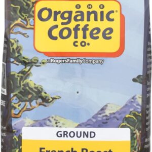 The Organic Coffee Co. Ground, French Roast, 12 Ounce (Pack of 3)