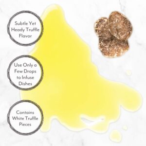 Roland Foods White Truffle Oil with Truffle Pieces, 1.86 Fl Oz Bottle, Pack of 2