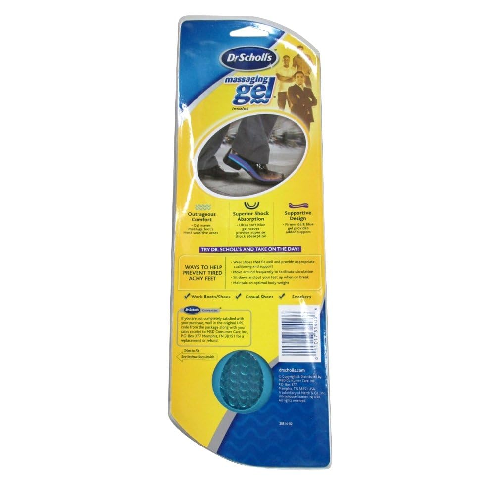 Dr. Scholl's Massaging Gel Insoles, Men (2 Pairs)