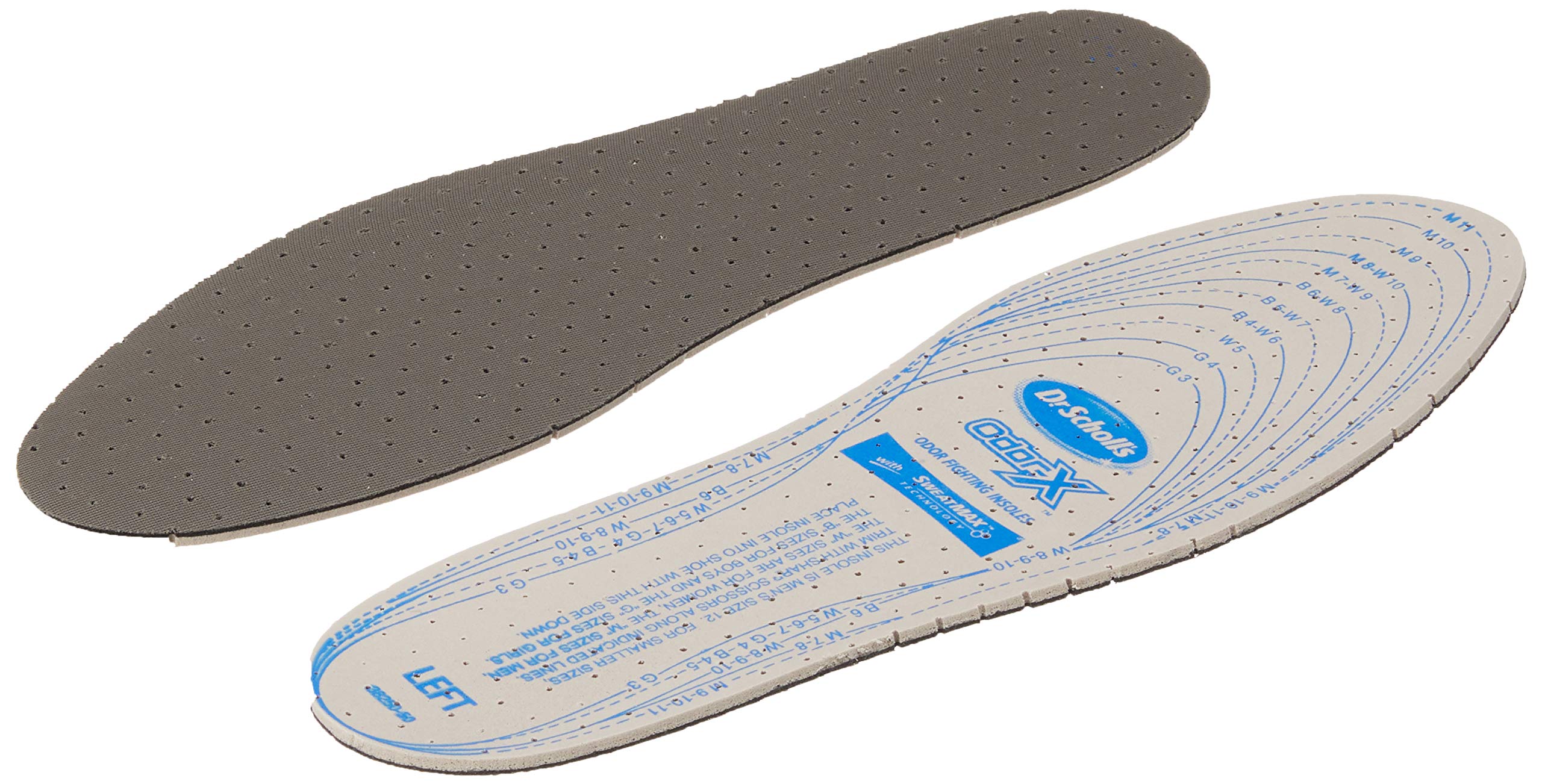 Dr. Scholl's Odor-X Odor Fighting Insoles, 1-Pair Packages (Pack of 4)