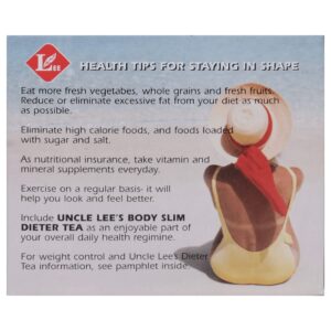 Uncle Lee's Tea Body Slim Tea Dieters Tea, Caffeine Free Chinese Herbal Tea with Senna Leaves and Natural Lemon Zest Flavor Tea Bags (6 Pack - 30 Tea Bags Per Box)