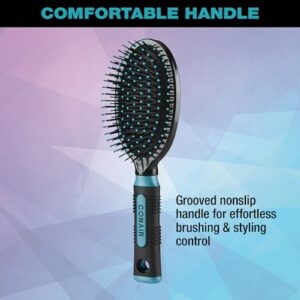 Conair Salon Results Hairbrush for Men and Women - Detangling Hair brush - Hairbrush for all hair types - Wire Bristles and Cushion Base