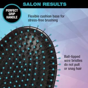 Conair Salon Results Hairbrush for Men and Women - Detangling Hair brush - Hairbrush for all hair types - Wire Bristles and Cushion Base