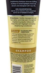 John Frieda sheer blonde Highlight Activating Enhancing Shampoo For Lighter Blondes 8.45 oz (Pack of 3)