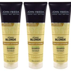 John Frieda sheer blonde Highlight Activating Enhancing Shampoo For Lighter Blondes 8.45 oz (Pack of 3)