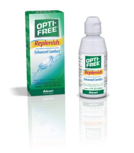 opti-free replenish multi-purpose disinfecting solution with lens case (pack of 4)