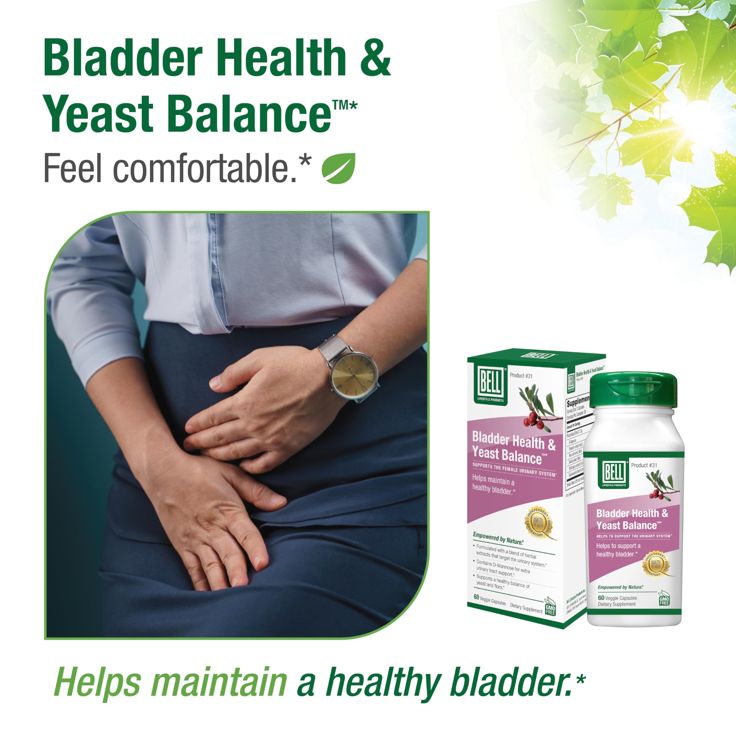 Bell Lifestyle Products Bladder Health & Yeast Balance | 60 Capsules