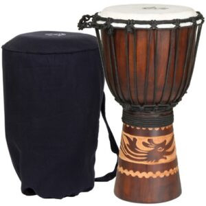 x8 kalimantan djembe drum with bag and djembe 101 dvd