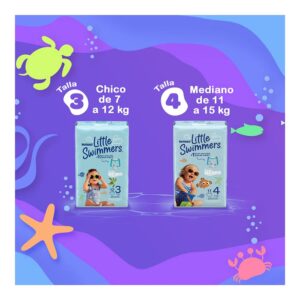 Huggies Little Swimmers Disposable Swim Diapers, Swimpants, Size 3 Small (16-26 lb.), 12 Ct. (Packaging May Vary)