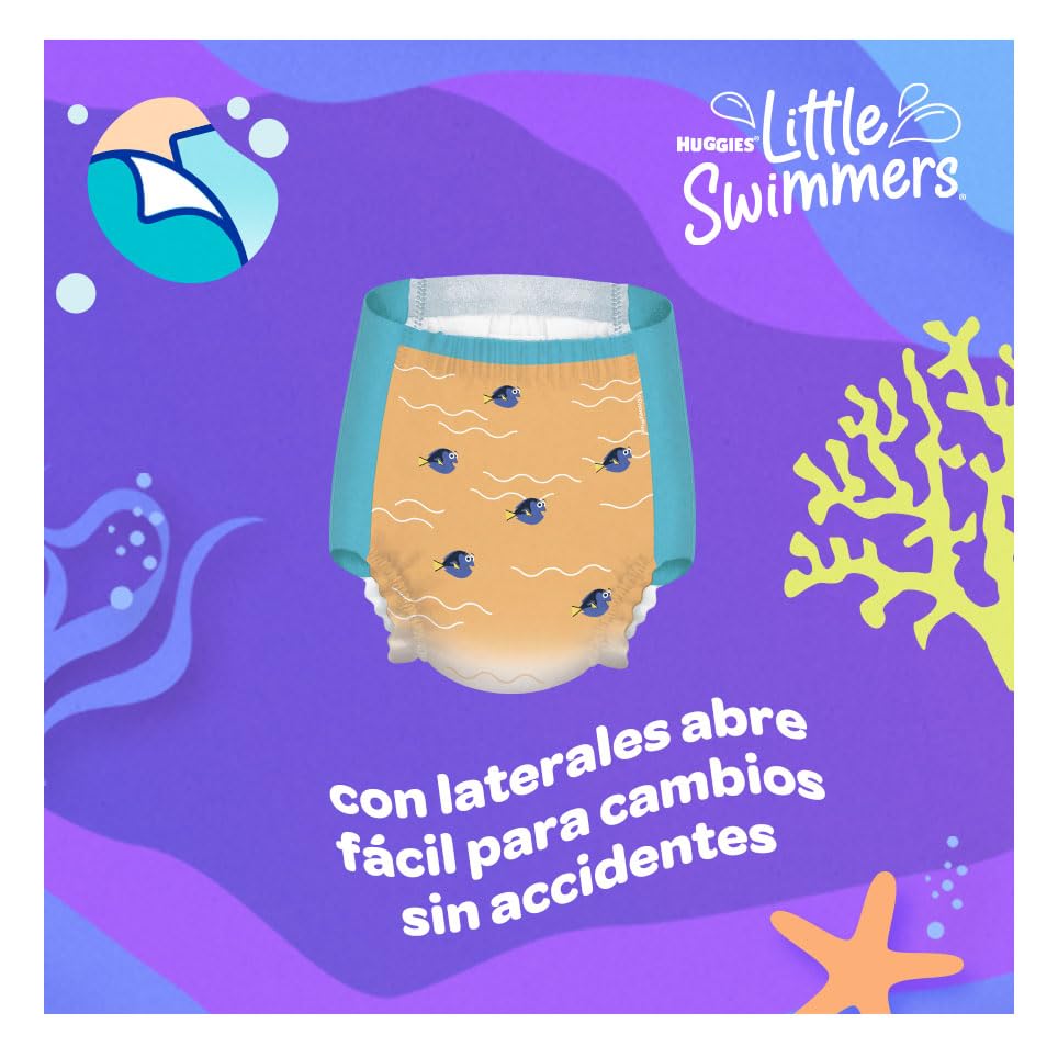 Huggies Little Swimmers Disposable Swim Diapers, Swimpants, Size 3 Small (16-26 lb.), 12 Ct. (Packaging May Vary)