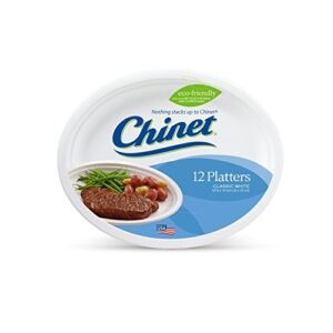 chinet premium paper platters, 12-count package (pack of 12)