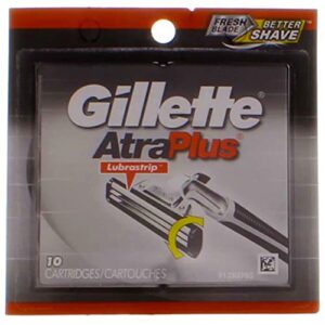 gillette atraplus cartridges with lubrastrip, 10-count packages (pack of 2)