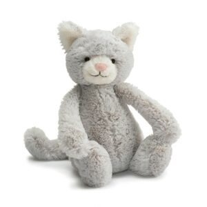 jellycat bashful grey kitty cat stuffed animal plush, medium, 12 inches