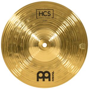 meinl cymbals hcs 10" splash cymbal for drum set — made in germany — traditional medium brass, 2-year warranty, (hcs10s)