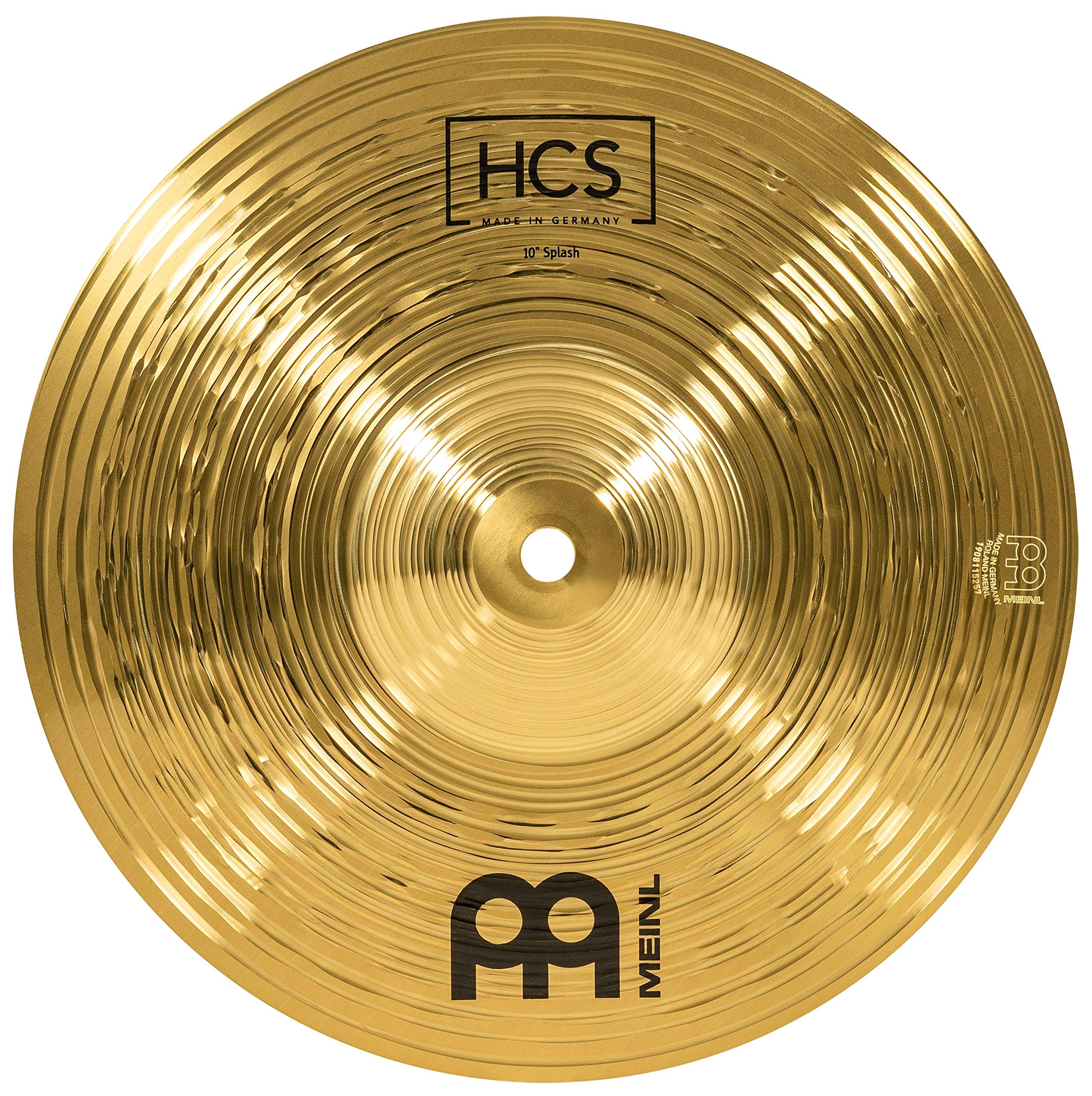 Meinl Cymbals HCS 10" Splash Cymbal for Drum Set — Made in Germany — Traditional Medium Brass, 2-Year Warranty, (HCS10S)