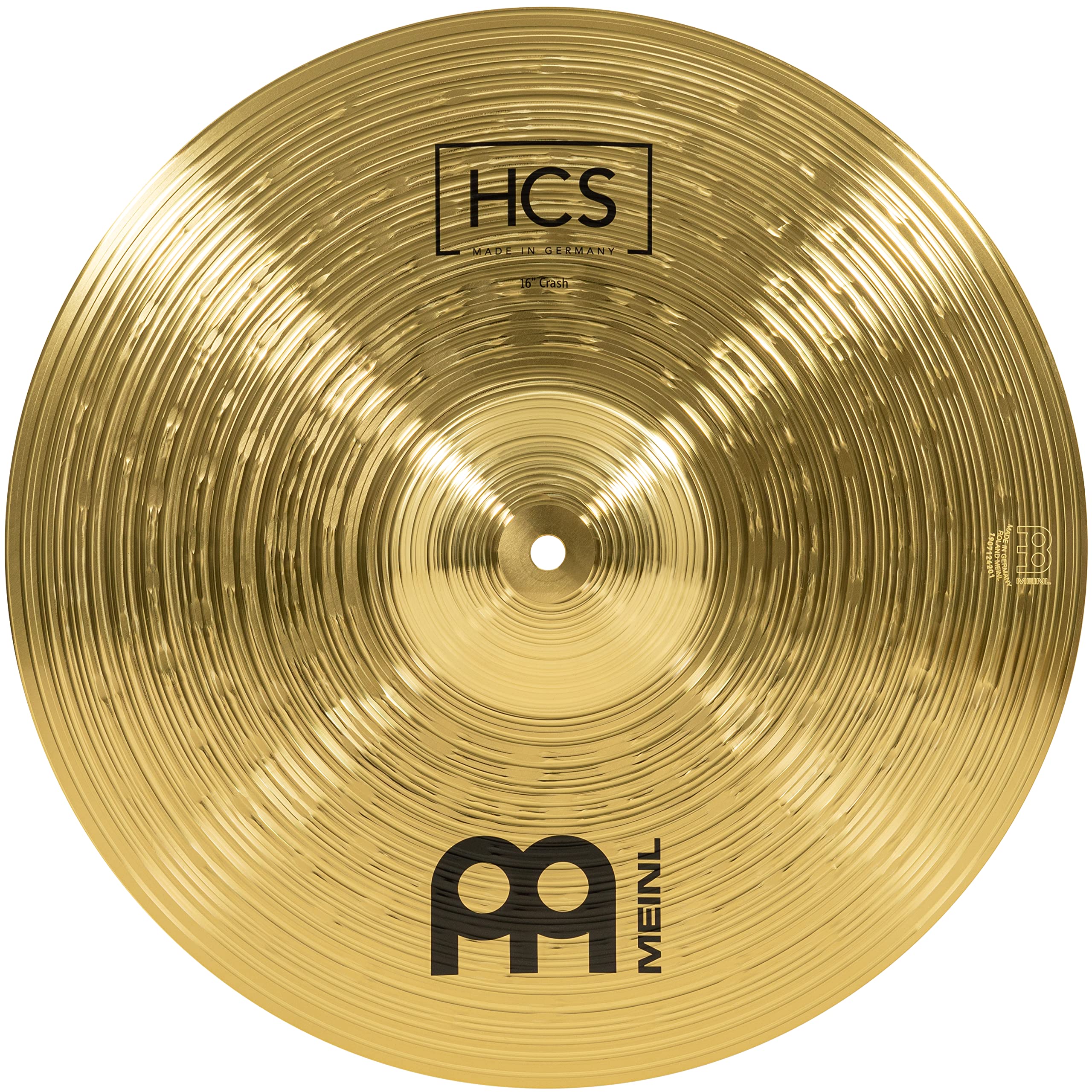 Meinl 16” Crash Cymbal – HCS Traditional Finish Brass for Drum Set, Made In Germany, 2-YEAR WARRANTY (HCS16C)