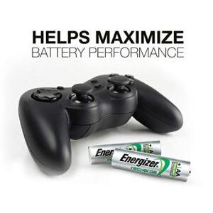 Energizer Rechargeable Battery Charger for C Cell, D Cell, AA, AAA, and 9V Rechargeable Batteries