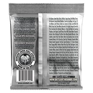 Ernie Ball Regular Slinky Coated Titanium Electric Guitar Strings, 10-46 Gauge (P03121)