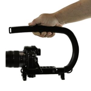 original cam caddie scorpion video camera stabilizer handle for nikon, canon, jvc, toshiba, sony, olympus, pentax, apple iphone, gopro hero 4, hero 3+, hero 3 and more - black (0cc-0100-00)