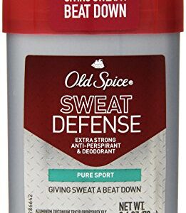 Old Spice, Sweat Defense, Solid Antiperspirant & Deodorant, Pure Sport, 2.6-Ounce Sticks (Pack of 4)