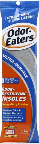 Odor-Eaters Ultra Durable, Heavy Duty Cushioning Insoles, 1 pair (Pack of 4)