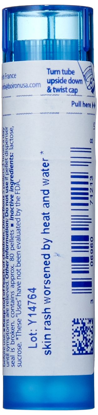 Boiron Sulphur 30C (Pack of 5 80-Pellet Tubes), Homeopathic Medicine for Skin Rash