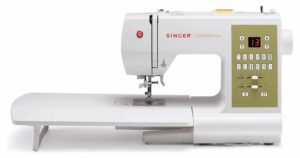 singer | confidence 7469q computerized & quilting sewing machine with built-in needle threader, 98 built-in stitches - sewing made easy, white