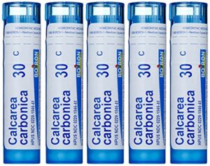 boiron homeopathic medicine calcarea carbonica, 30c pellets, 80-count tubes (pack of 5)