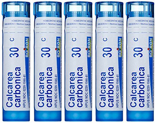 Boiron Homeopathic Medicine Calcarea Carbonica, 30C Pellets, 80-Count Tubes (Pack of 5)