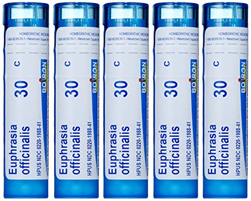 Boiron Euphrasia Officinalis 30C (Pack of 5), Homeopathic Medicine for Eye Discharge