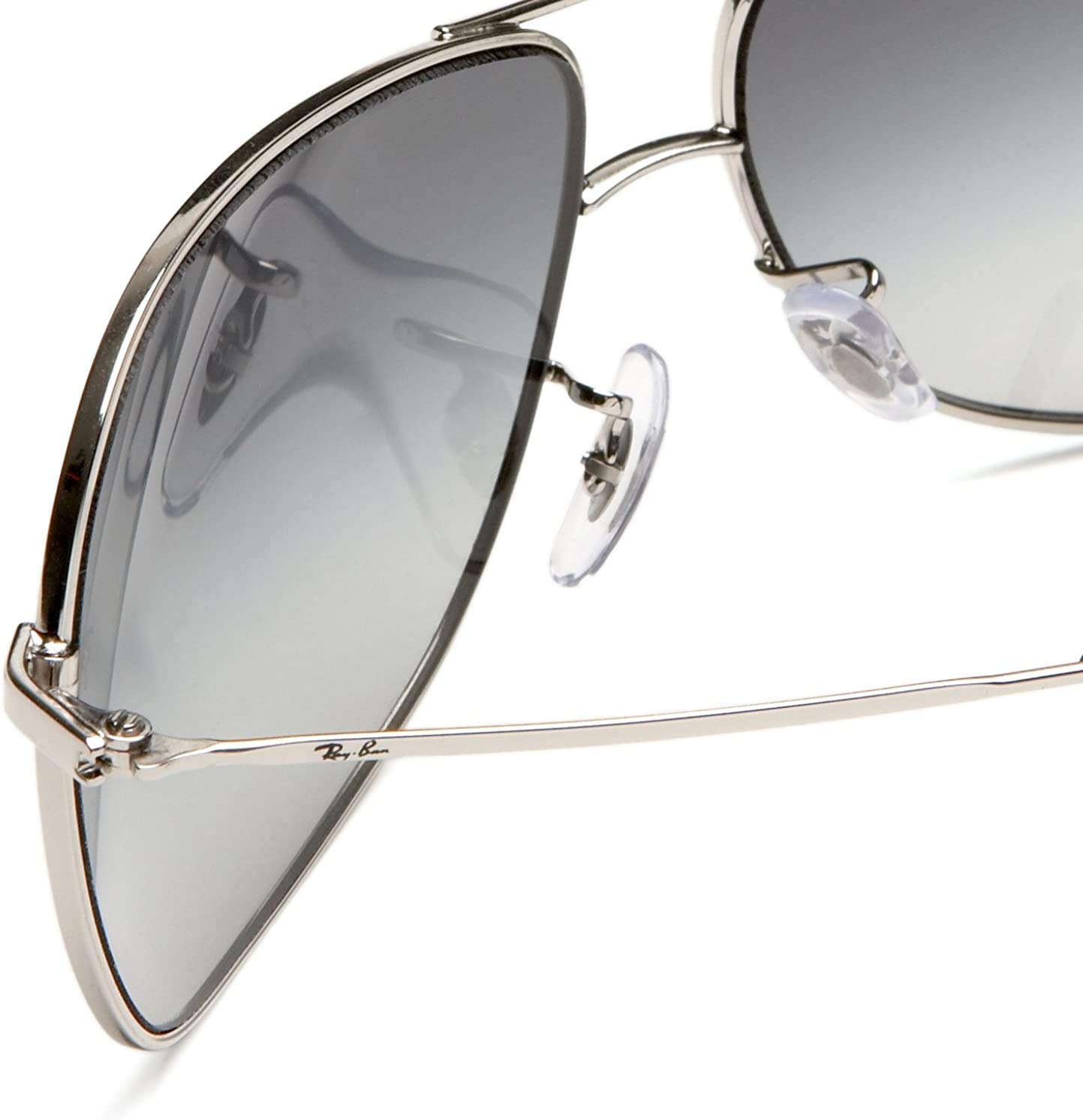 Ray-Ban RB3267 Metal Aviator Sunglasses, Silver/Gray Gradient, 64 mm