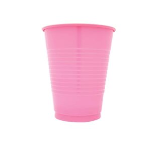 creative converting bright disposable plastic cups, 16 oz, candy pink