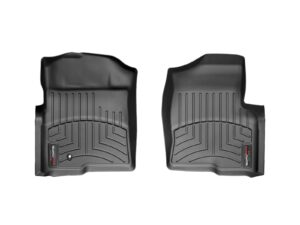 weathertech custom fit floorliners for ford f-150, f-150 svt raptor - 1st row (441791), black