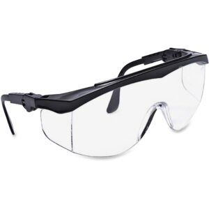 crews mcr safety tk110 protective glasses, adjustable, 5 positions, black/clear