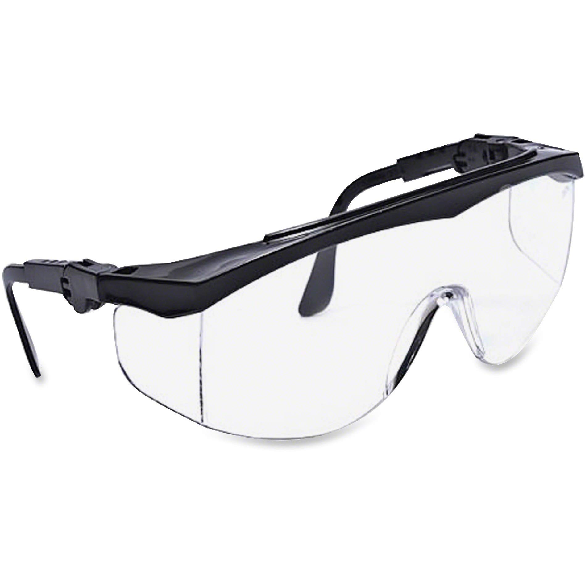 Crews MCR Safety TK110 Protective Glasses, Adjustable, 5 Positions, Black/Clear