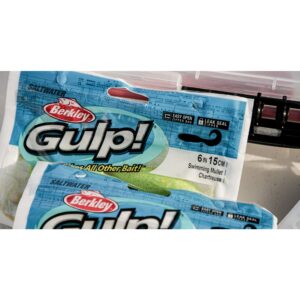 Berkley Gulp! Swimming Mullet, Red, 4"