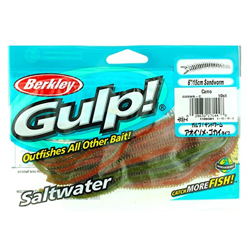 Berkley Gulp! Saltwater 6",Sandworm, New Penny 10 Count (Pack of 1)