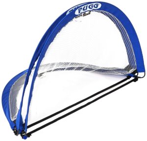 pugg 4 foot pop up soccer goal - portable training futsal football net - the original pickup game goal (two goals & bag)